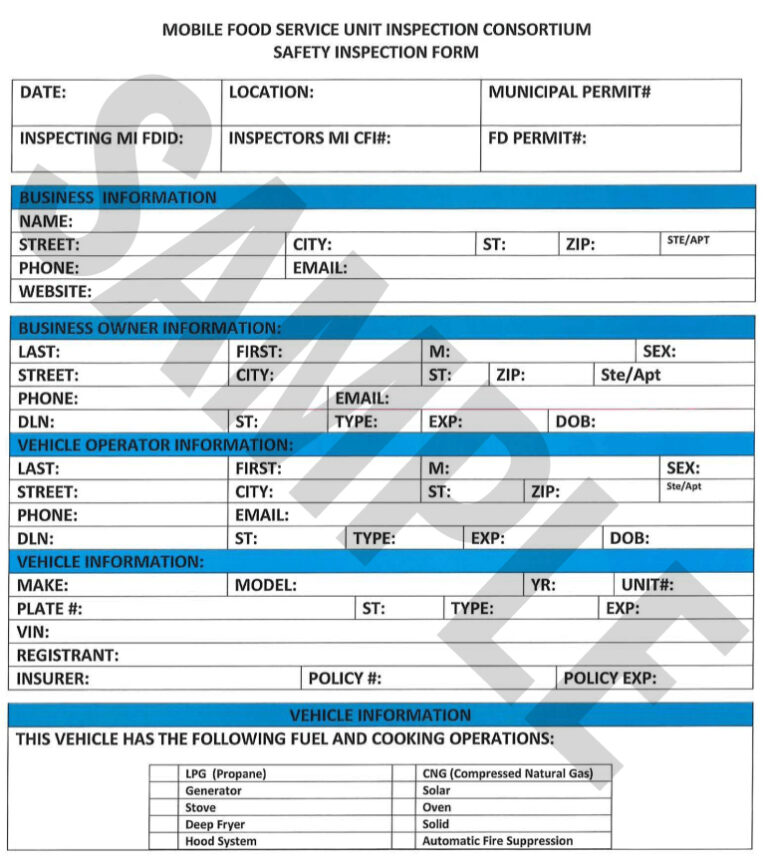 Inspections - Michigan Food Truck Safety